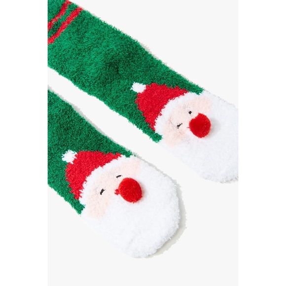Forever 21 | Accessories | 2 Pairs Santa Fuzzy Crew Socks | Poshmark